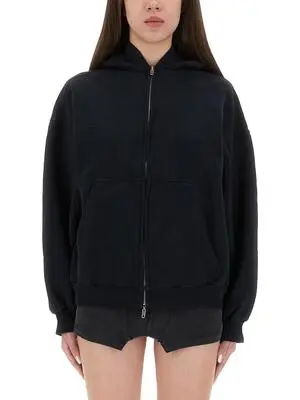 Balenciaga Flipped Zippered Sweatshirt - Black