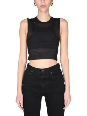 Alexander McQueen Panelled Sport Top - Black