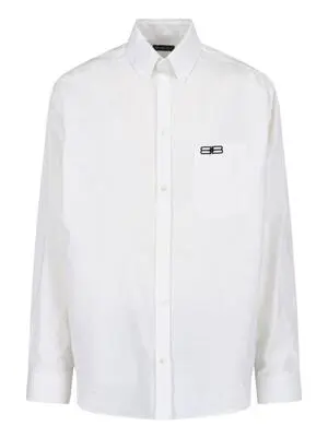 Balenciaga Oversized Logo Shirt - White