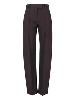 MAISON MARGIELA Wool Trousers - Brown