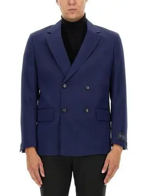BOSS Double-breasted Jacket - Blue