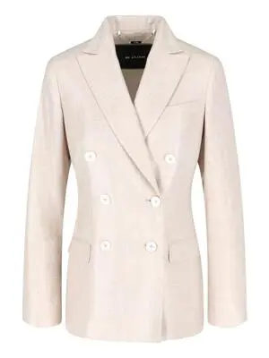 Balmain Double-breasted Cashmere Blazer - Beige
