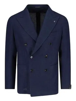 Balmain Double-breasted Cashmere Blazer - Blue