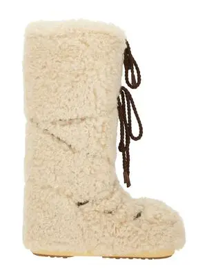 Moon Boot Icon Curly Extra Boots - Beige