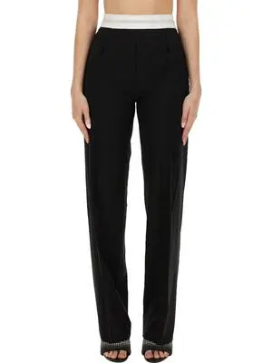 Alexander Wang Pants With Logo - Black