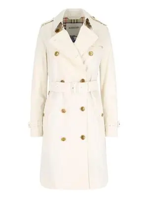 Burberry Kensington Trench Coat - White