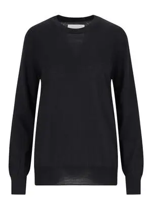 JIL SANDER Merino Wool Crew Neck Sweater - Blue