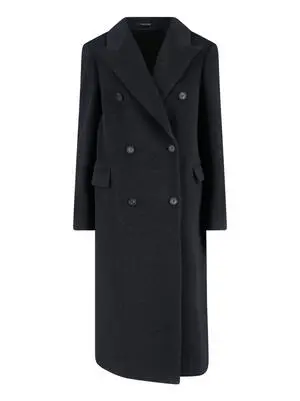 Tagliatore Jole Cashmere Midi Coat - Gray