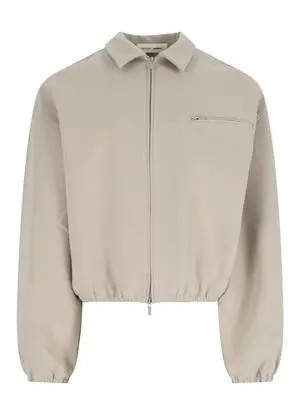 VIVIENNE WESTWOOD Logo Zip Jacket Beige