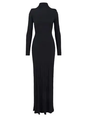 Alaïa Draped Maxi Dress - Black