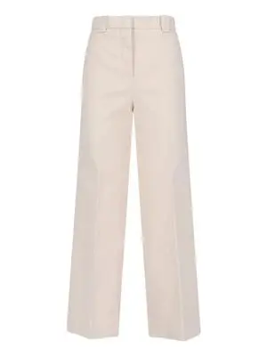 Incotex Wide-leg Cotton Pants - Cream