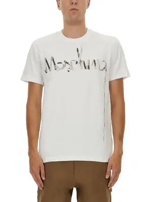 Moschino Printed Cotton T-shirt - White