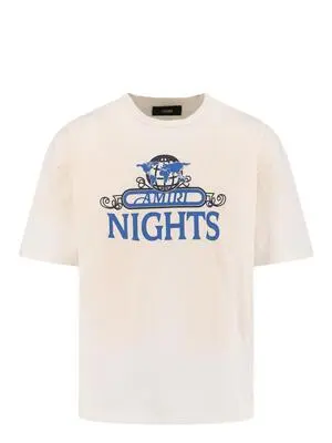 Amiri Nights" Logo T-shirt - Cream