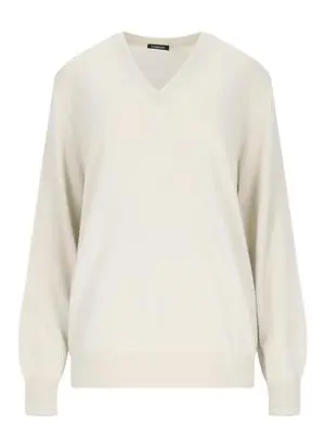 MAISON MARGIELA V-Neck Sweater Cream