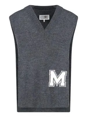 MAISON MARGIELA V-neck Sweater - Gray