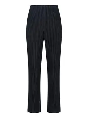 PLEATS PLEASE Pleated Straight Leg Pants Black