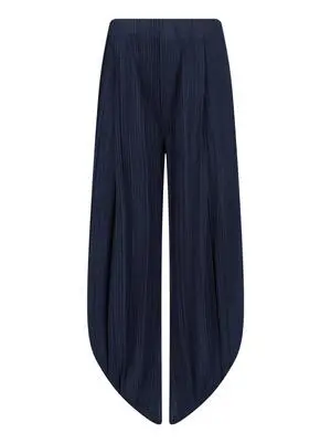 PLEATS PLEASE Pleated Straight Leg Pants - Blue