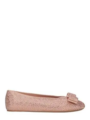 Alaïa Ballet Flats With Rhinestones Pink