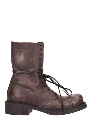 Miu Miu Lace-up Ankle Boots - Brown