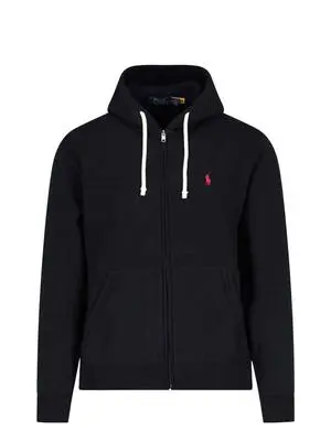 Polo Ralph Lauren Logo Zip Hoodie - Black