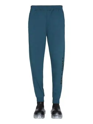 Helmut Lang Jogging Pants With Logo Print - Blue
