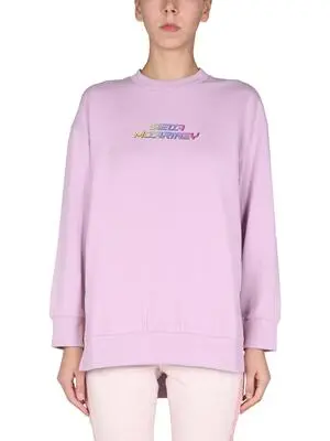 Stella McCartney Crewneck Sweatshirt With 3d Logo - Lilac