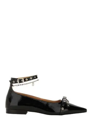 GANNI Jewel Ballerina - Black