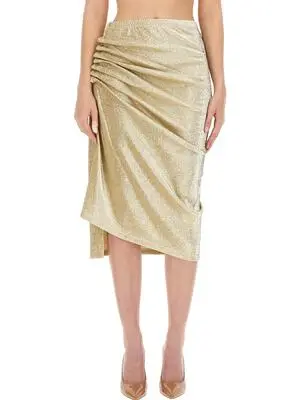 Rabanne Midi Skirt - Gold