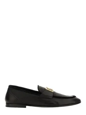 Dolce & Gabbana Loafer With Logo - Black