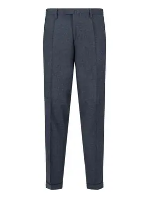 BRIGLIA 1949 Virgin Wool Straight Leg Pants - Gray