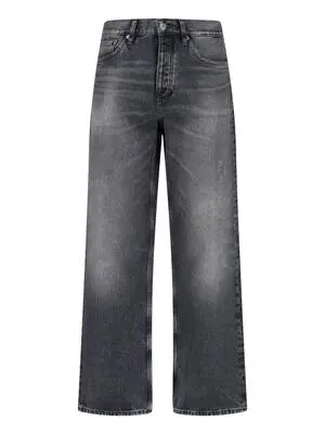 SUNFLOWER Wide Leg Denim Jeans Black