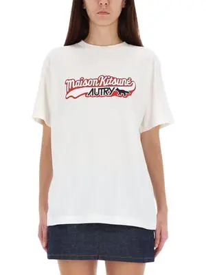 AUTRY X MAISON KITSUNE Logo T-shirt - White