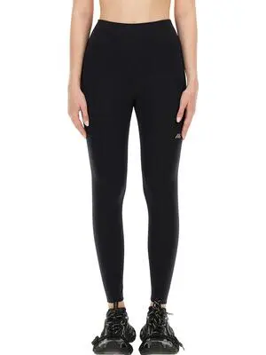 Balenciaga Leggings With Logo - Black