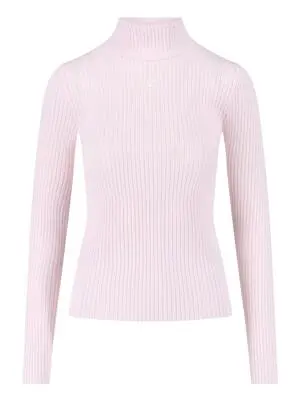 COURREGES Logo Turtleneck Sweater - Pink