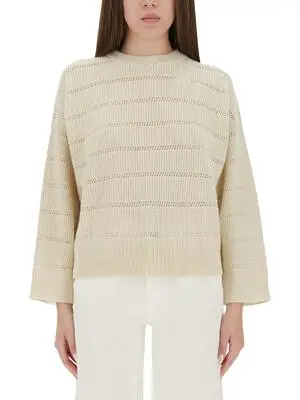 Brunello Cucinelli Cashmere And Wool Sweater - Beige