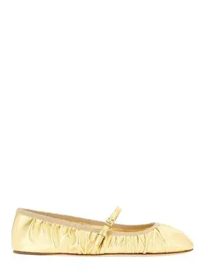 Dolce & Gabbana Mordoré Nappa Ballerina - Gold
