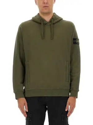 Stone Island Cotton Hoodie - Green