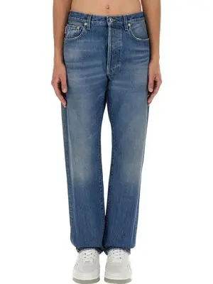 Valentino Garavani Jeans With Logo Detail - Blue