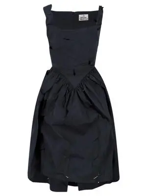VIVIENNE WESTWOOD Asymmetrical Midi Dress - Black