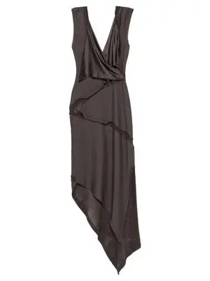 VIVIENNE WESTWOOD Asymmetrical Midi Dress - Brown