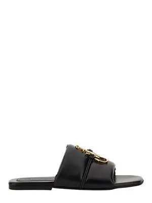 JW Anderson Slide Sandal With Logo - Black