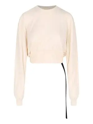 Rick Owens Cropped T-shirt - Cream