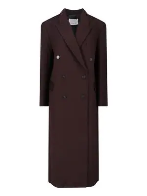 THE FRANKIE SHOP Jane Double-Breasted Coat Brown