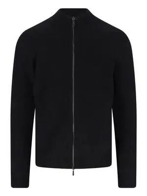 DRUMOHR Wool Zip Cardigan - Black