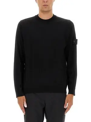 Stone Island Wool Sweater - Black