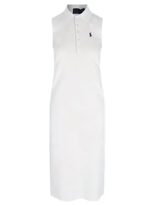 Off-White Logo Midi Dress - White