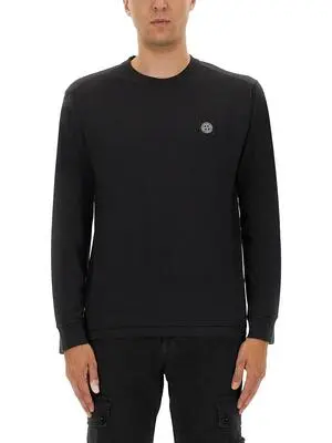 Stone Island Cotton Jersey T-shirt - Black