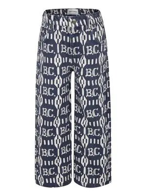 BOBO CHOSES Vintage All Over Five Pockets Straight Pants - Blue