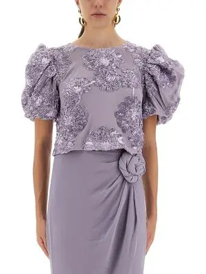 Remain Birger Christensen 3d Mesh Top - Lilac