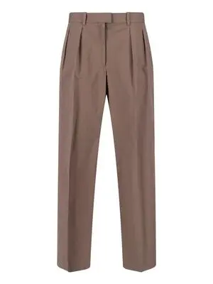 THE ROW Alfidis Tailored Pants - Taupe